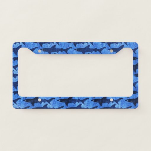 Shark Attack Scuba Diver Deep Sea License Plate Frame | Zazzle