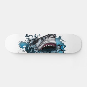 Shark Attack Skateboard | Zazzle