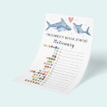 Shark Baby Shower Children's Book Emoji Pictionary Flyer | Zazzle