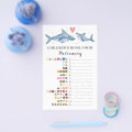 Shark Baby Shower Children's Book Emoji Pictionary Flyer | Zazzle