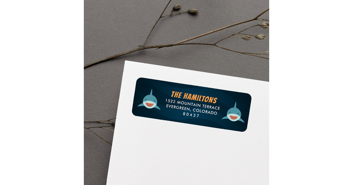 Shark Bait Return Address Label | Zazzle