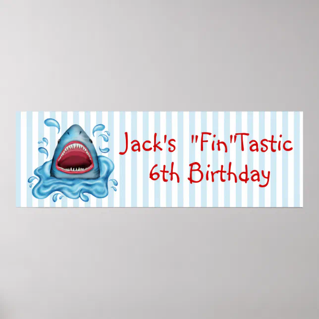 Shark Banner Poster | Zazzle