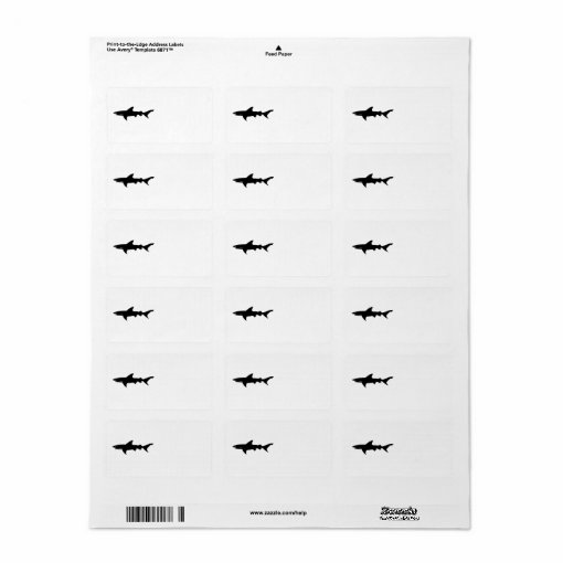 Shark Beware of Sharks Drawing Label | Zazzle