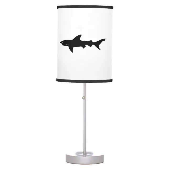 Shark Beware of Sharks Drawing Table Lamp | Zazzle