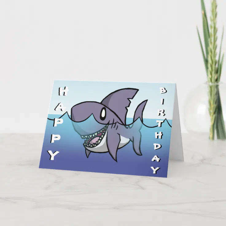 Shark Birthday Card | Zazzle