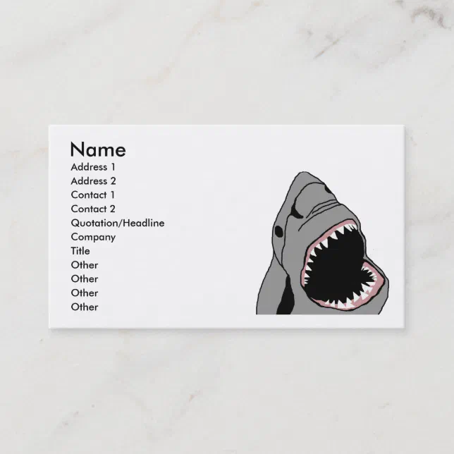 Shark bite business card | Zazzle