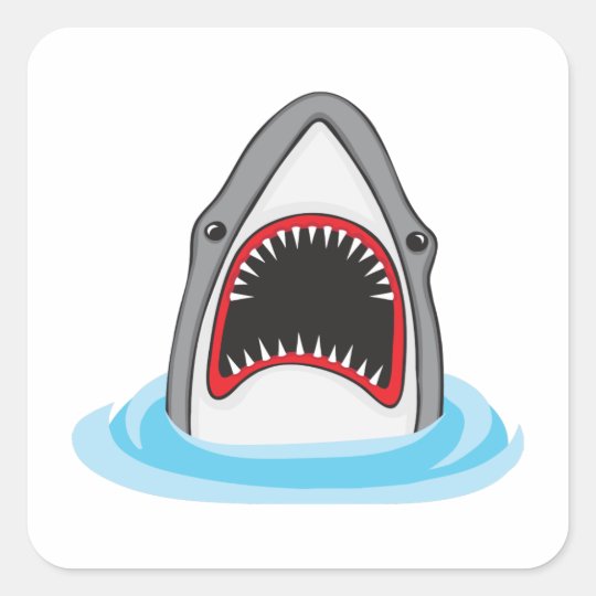 Shark Bite Sticker | Zazzle.com
