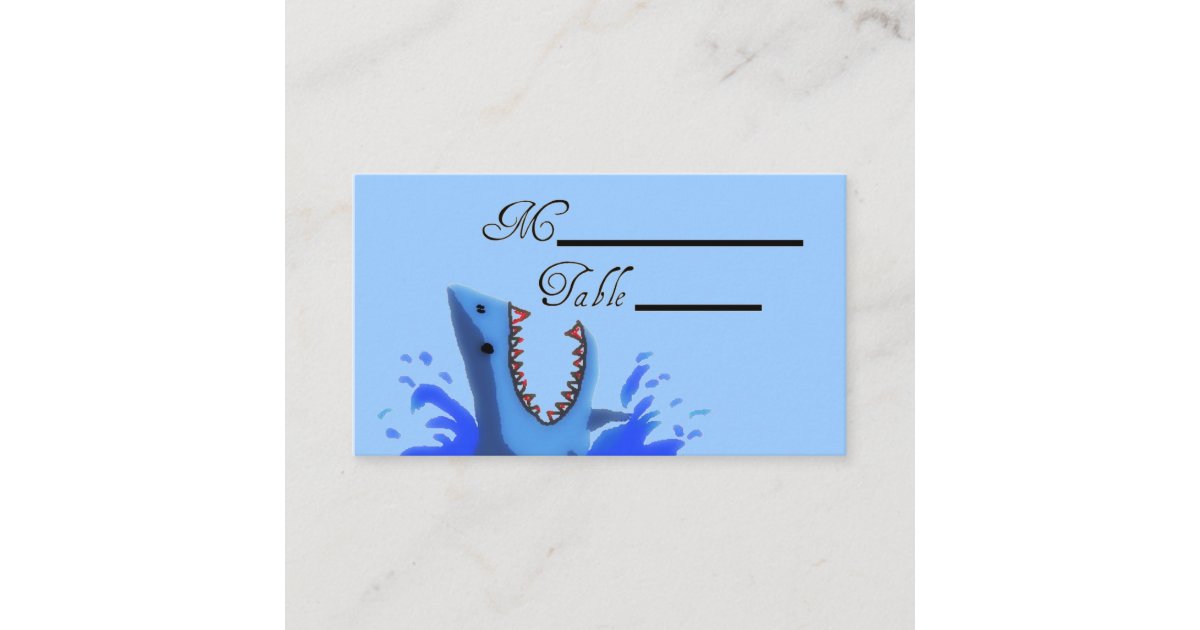 Shark Bite Wedding Placecards | Zazzle