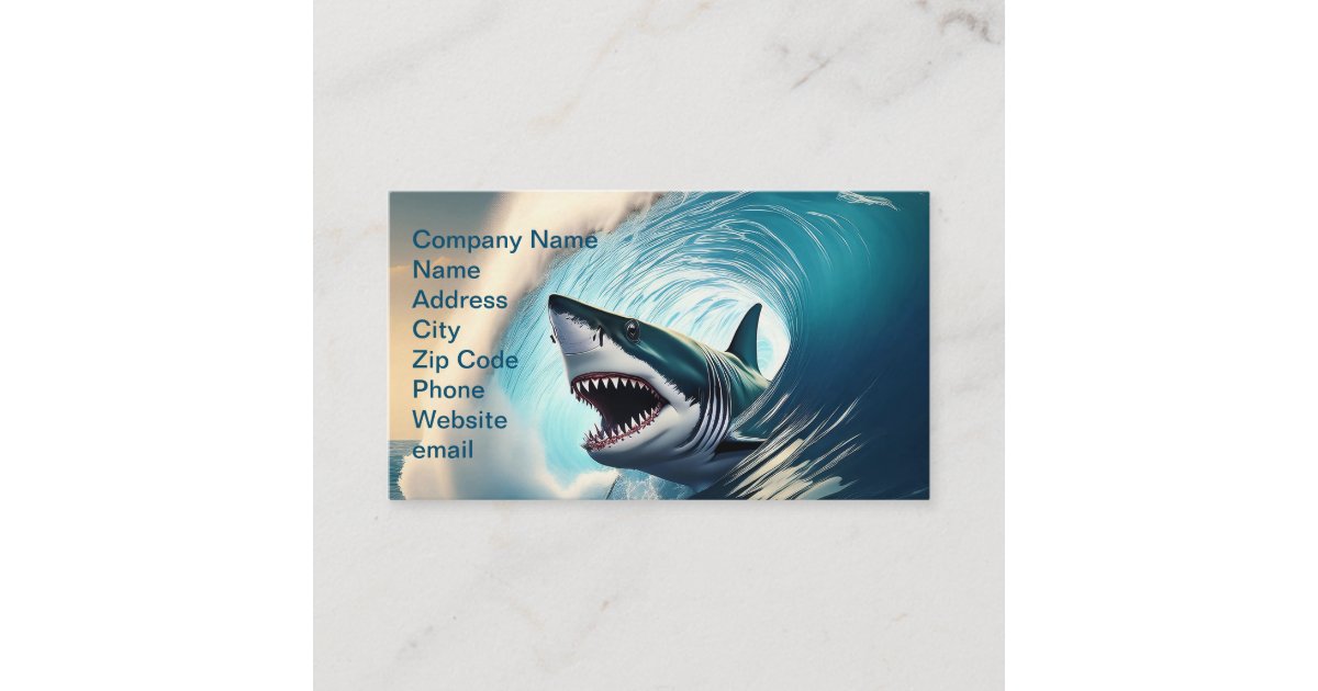 Shark Bump and Bite Business Card | Zazzle