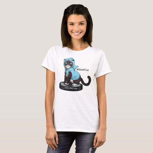 Shark Cat t-shirt Happy Shark Week from #SharkCat | Zazzle