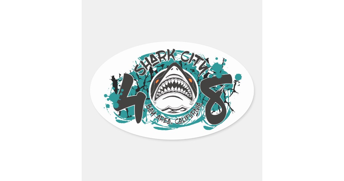 Shark City Bay Area 408 Sticker | Zazzle