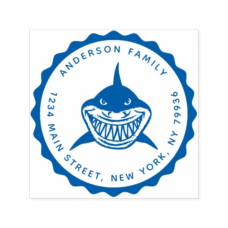 Shark, Create Your Own Family Name Self-inking Stamp | Zazzle