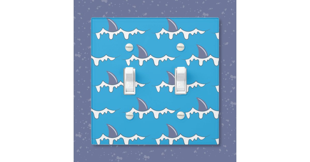 Shark Fin Pattern Kid Room Light Switch Cover | Zazzle