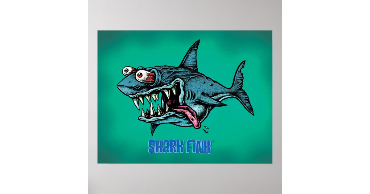 SHARK FINK!! POSTER | Zazzle