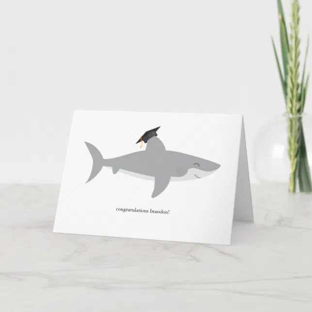 Shark Graduation Card | Zazzle