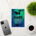 Shark Infested Any Age Birthday Party Real Foil Invitation | Zazzle