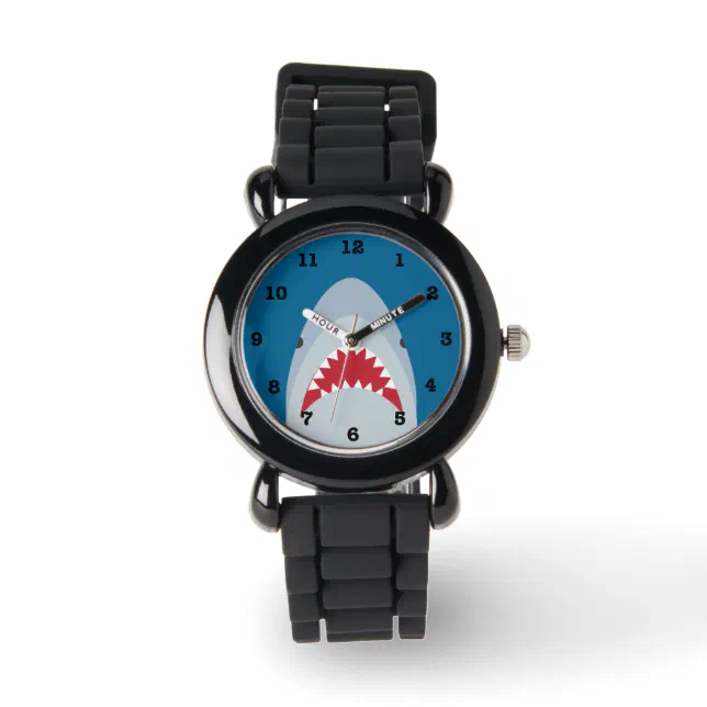 Shark Kids' Numbered Wrist Watch | Zazzle