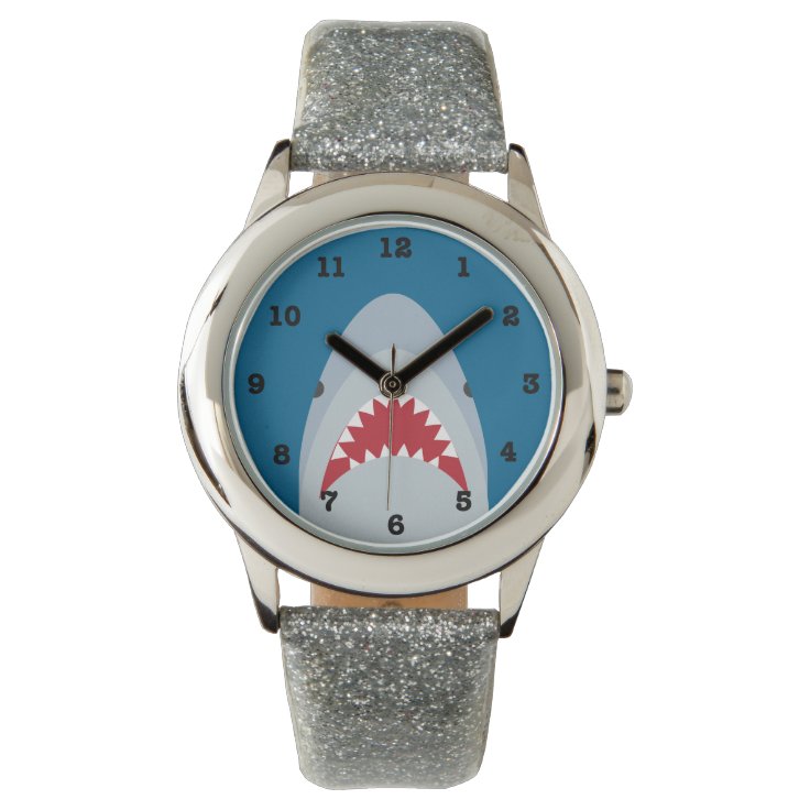 Shark Kids' Numbered Wrist Watch | Zazzle