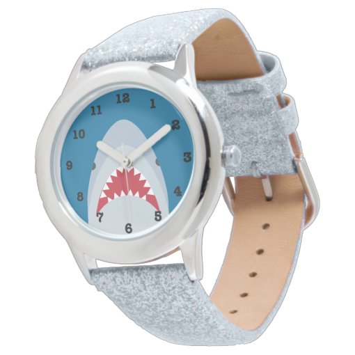 Shark Kids' Numbered Wrist Watch | Zazzle