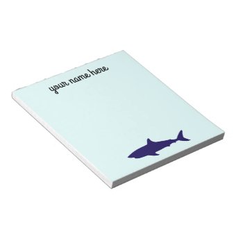 Shark Personalized Stationery Notepad | Zazzle