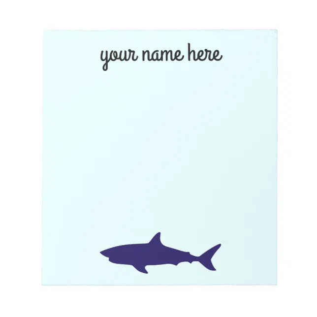 Shark Personalized Stationery Notepad | Zazzle