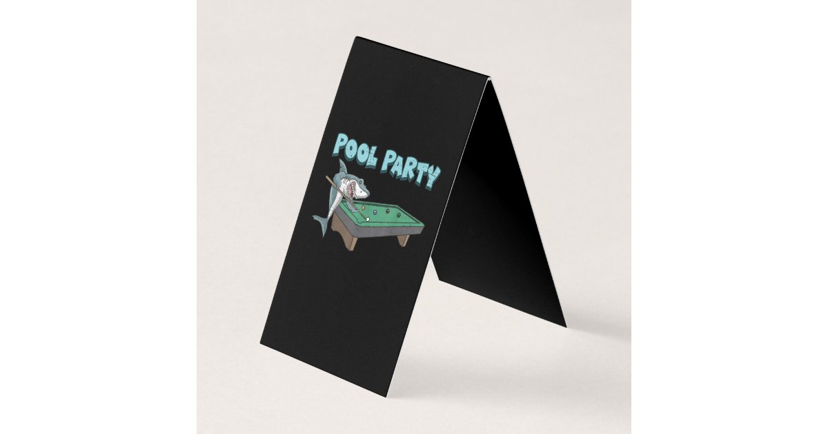 Shark Pool Party Pun Billiard Summer Beach Pool Business Card | Zazzle