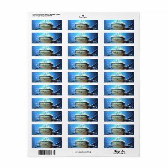 Shark Return Address Label | Zazzle