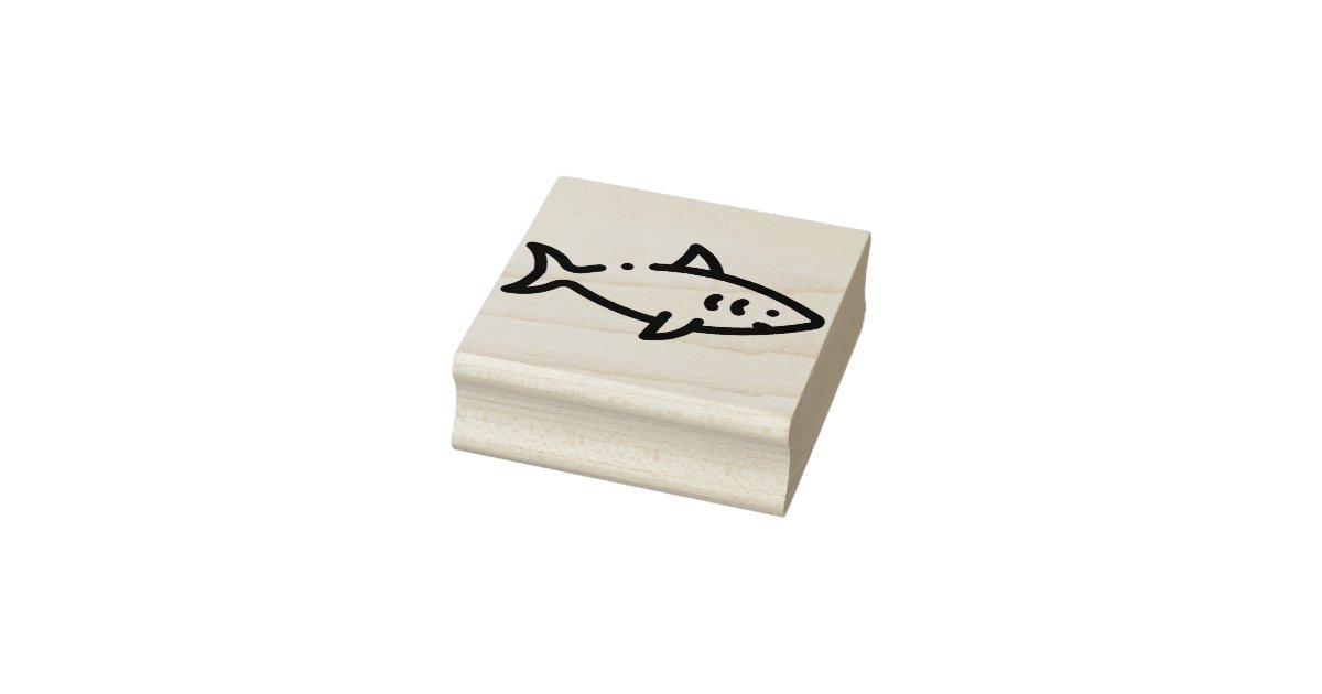 Shark Rubber Stamp | Zazzle