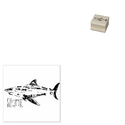 Shark Rubber Stamp | Zazzle