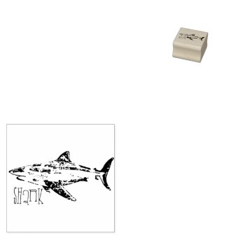 Shark Rubber Stamp | Zazzle