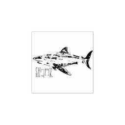 Shark Rubber Stamp | Zazzle