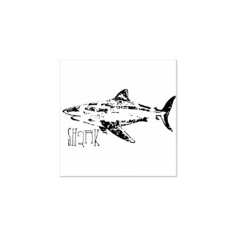 Shark Rubber Stamp | Zazzle
