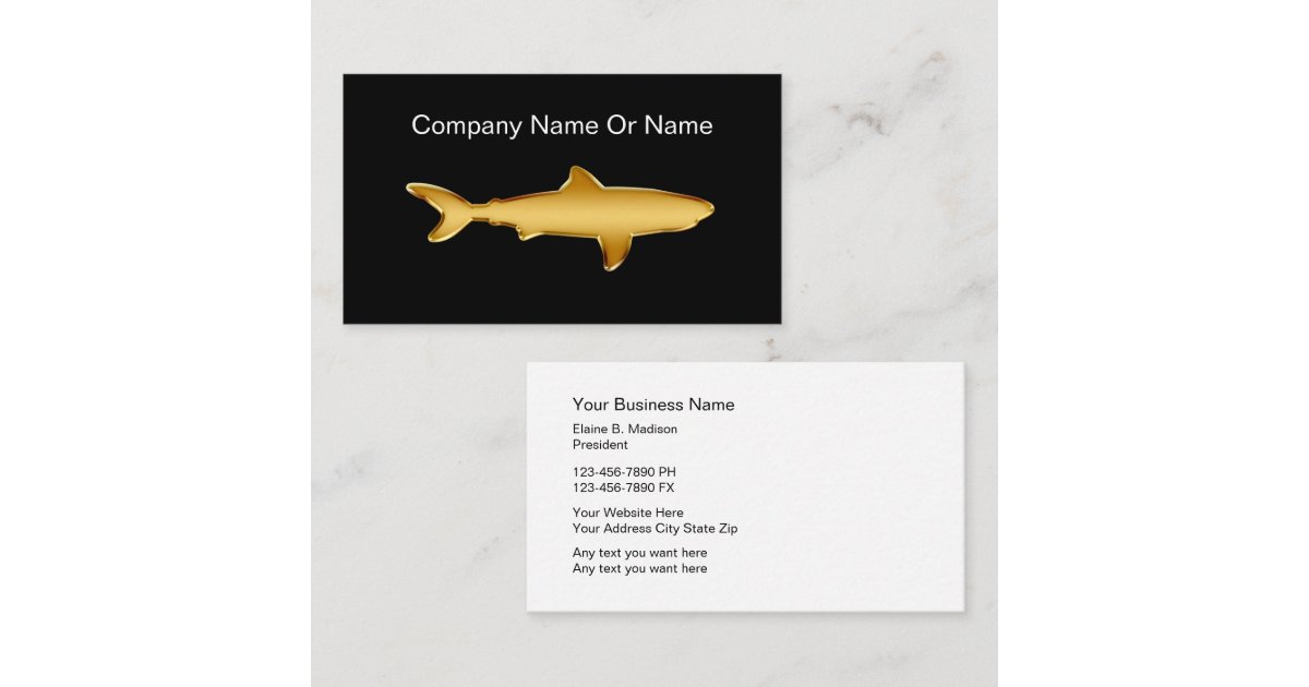 Shark Silhouette Business Cards | Zazzle