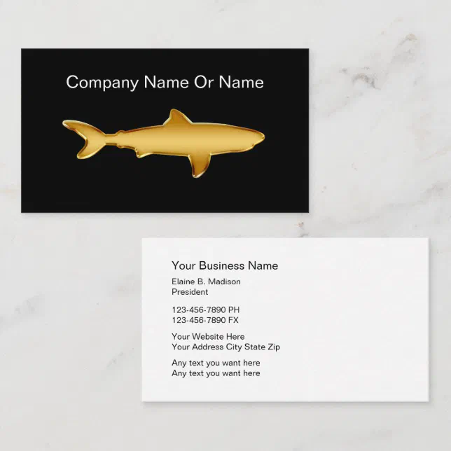 Shark Silhouette Business Cards | Zazzle
