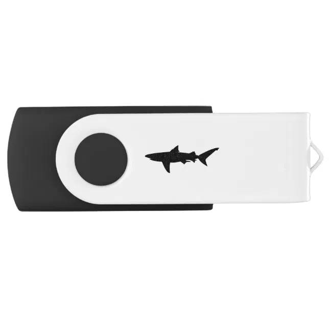 Shark silhouette USB flash drive | Zazzle