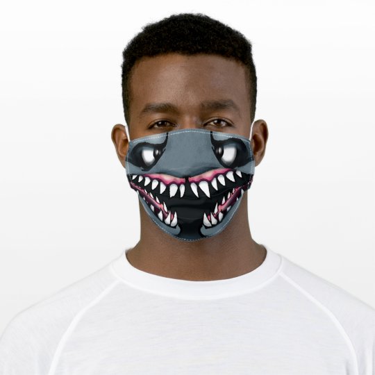 Shark Teeth Adult Cloth Face Mask | Zazzle.com