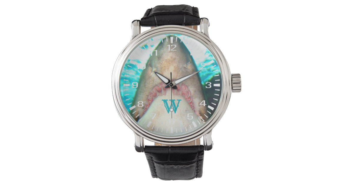 Shark Teeth Personalized Watch | Zazzle