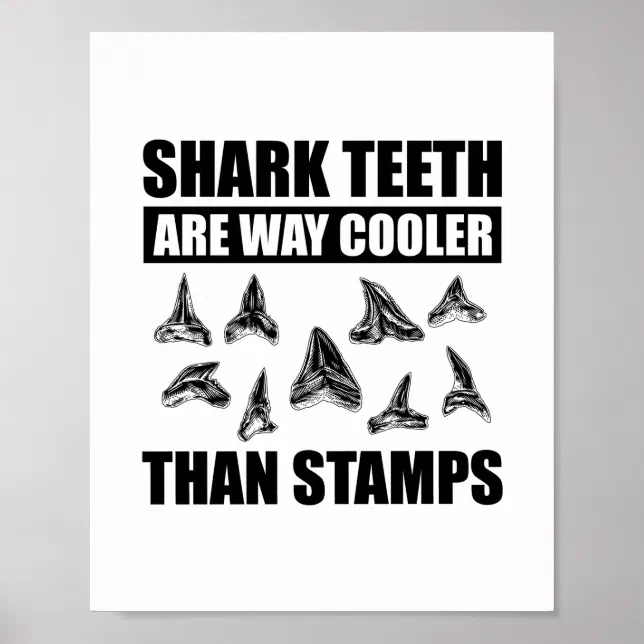 Shark Teeth Poster | Zazzle