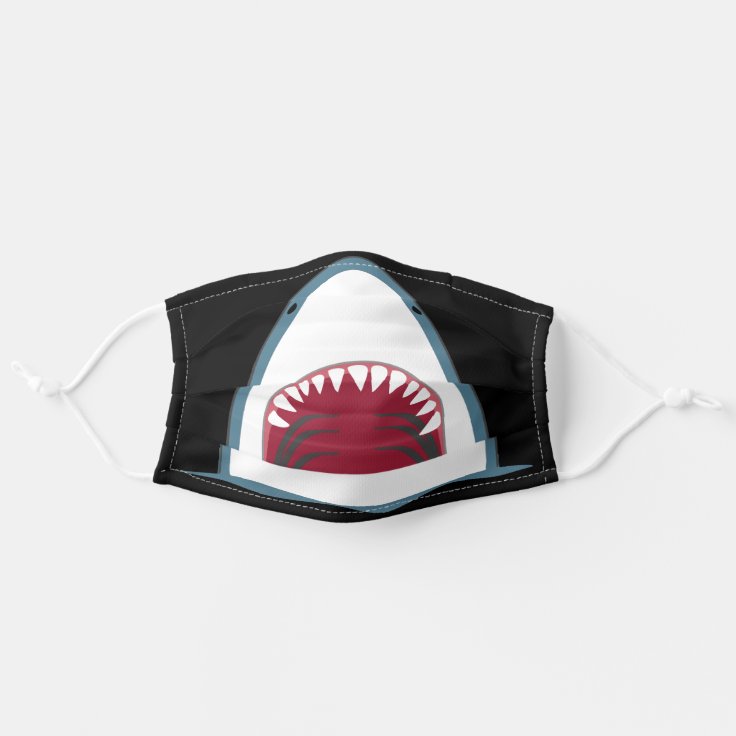 SHARK TEETH SMILE kids Adult Cloth Face Mask | Zazzle