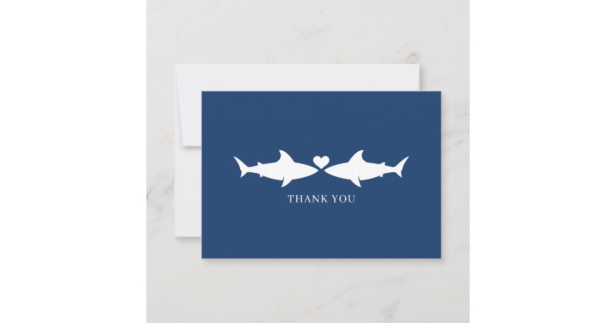 Shark Wedding Thank You Card | Zazzle