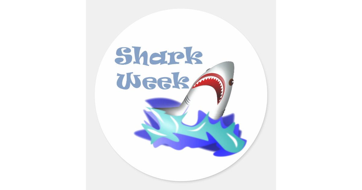 Shark Week Classic Round Sticker | Zazzle