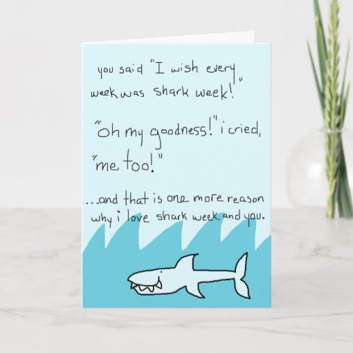 Shark Week Valentine Holiday Card | Zazzle