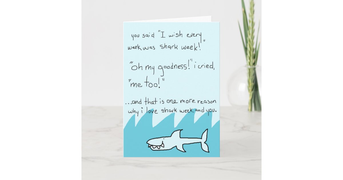 Shark Week Valentine Holiday Card | Zazzle