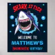 Shark welcome party sign Sharktastic party sign | Zazzle