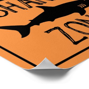 Shark Zone Poster | Zazzle