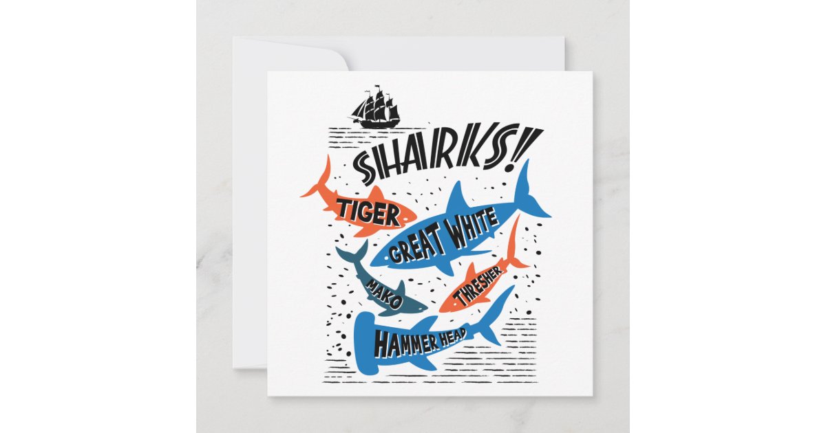 Sharks Card | Zazzle