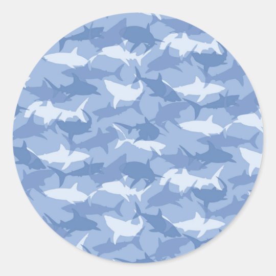 Sharks Classic Round Sticker | Zazzle.com
