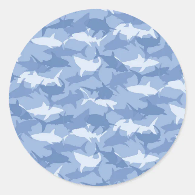Sharks Classic Round Sticker | Zazzle