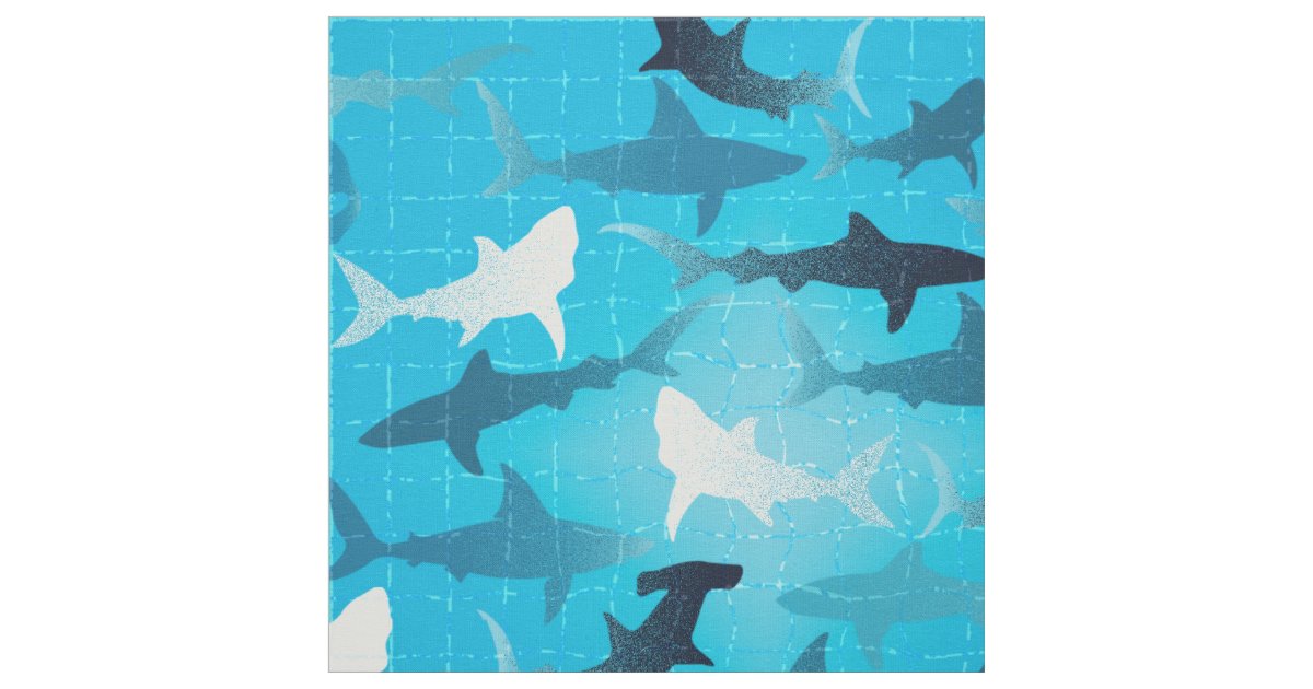 sharks! fabric | Zazzle.com