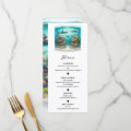 Sharks & Fish Aquatic Watercolor Aquarium Menu | Zazzle